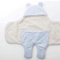 China Baby Fleece Swaddle Wrap Newborn Cute Bear Swaddleme Wrap Sack for sale