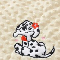 China Polyester Embroidery Fleece Swaddle Blanket 40X80cm Breathable Winter Stroller Blanket for sale