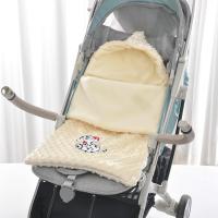 China Polyester Embroidery Fleece Swaddle Blanket 40X80cm Breathable Winter Stroller Blanket for sale