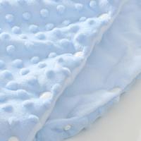 China Blue Winter Warm Stroller Bag Cosy Knit 100 Polyester Fleece Blanket for sale