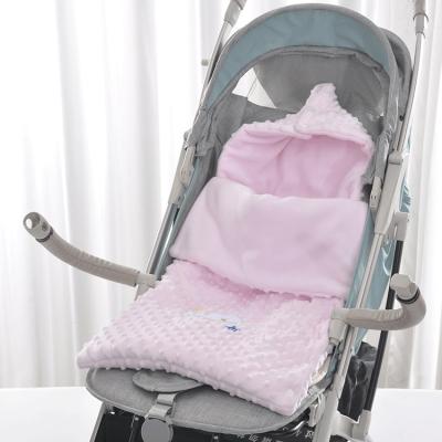 China Newborn Baby Fleece Swaddle Blanket Fade Resistant Thick Warm Fleece Wrap for sale
