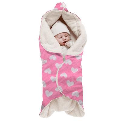 China Newborn Boys Fleece Swaddle Blanket Girls 65X75cm Plush Receiving Blanket for sale