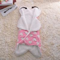 China Newborn Boys Fleece Swaddle Blanket Girls 65X75cm Plush Receiving Blanket for sale