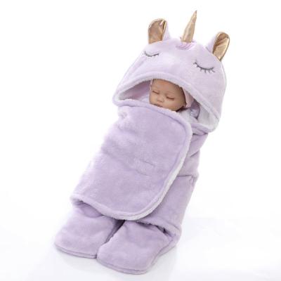 China Soft Thick Newborn Sleeping Bag Fleece Polyester Newborn Winter Sleep Sack for sale