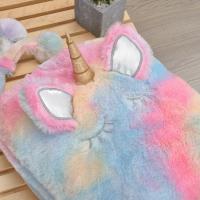 China Premium Unicorn Soft Fleece Blanket Breathable 2 In 1 Soft Pillow Case for sale