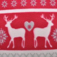 China Christmas Red Snowflake Foldable Blanket Pillow Polar Fleece And Blanket Gift Set for sale