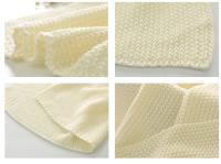 China Premium Soft Cozy Knitting Blanket Baby Home Cotton Thermal Blanket for sale