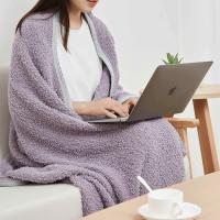 China Luxury Soft Cozy Knitting Blanket Cotton Machine Washable Throw Blanket for sale