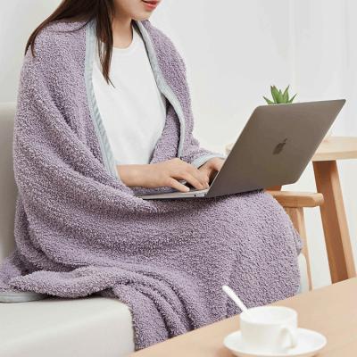 China Luxury Soft Cozy Knitting Blanket Cotton Machine Washable Throw Blanket for sale