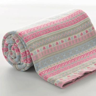 China Sofa Knit Throw Blanket Machine Washable Cotton Home Decor Blanket for sale