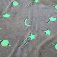 China Bedroom Decor Glow In The Dark Blanket Plush Space Throw Blanket for sale
