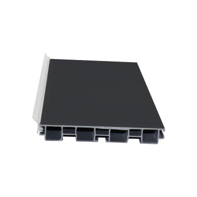 China 24cm Modern Plinth Baseboard Aluminum Channel for Wall Mounted Cabinet Design 5mm Thickness for sale