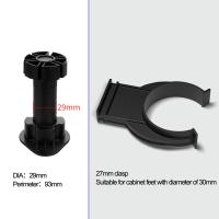 China Adjustable Plastic Cabinet Legs 95mm-175mm Height Durable Furniture Leveling Feet for Kitchen Gym for sale