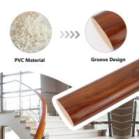 China PVC Handrail 100x45mm for Staircase Stainless Steel Tube Fittings Modern Indoor Railing for sale