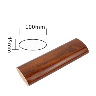 China SO100 PVC Stair Handrail 100x45mm Modern Design Wooden Style for Hotel Home for sale
