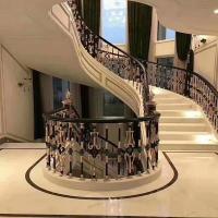 China SO PVC Decorative Stair Handrail 110x60mm Modern Home Railing 3 Year Warranty for sale