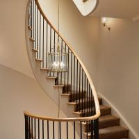 China PVC Stair Balustrade Railing 75x45mm Interior Handrail System 3 Year Warranty for sale