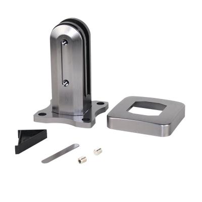 China Aluminum Alloy Glass Clamp for Swimming Pool Balustrade Floor Mount H130 H160 H200 for sale