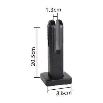 China Aluminum Alloy Pointed Clip Glass Railing Clamp for Balcony Staircase H130 H160 H200 for sale