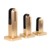 China Customized Aluminum Glass Clamp for Stair Railing Exterior Swimming Pool H130 H160 H200 for sale