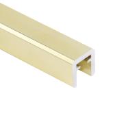 China Gold Aluminum Glass Railing Handrail for 10-12mm Tempered Glass AA6063 for sale