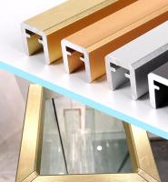 China Aluminum Glass Railing Handrail 20x20x3.5mm for 10-12mm Tempered Glass Black Silver for sale