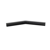China Aluminum Glass Railing Handrail 20x20x3.5mm for 10-12mm Tempered Glass Black Silver for sale