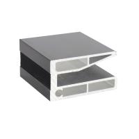 China Aluminum U Shape Glass Channel for Balcony Fits 10-13mm Glass W45xH80mm for sale