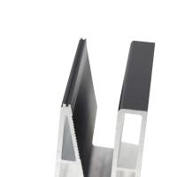 China Aluminum U Shape Glass Channel for 10-13mm Glass Tempered Glass Balcony Enclosure 45x80mm for sale