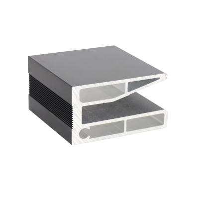 China Coated Alloy Aluminum Glass Balustrade U Channel Railing System 45x80mm for 10-13mm Glass for sale