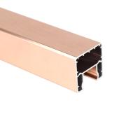 China AA6063 Aluminum U-Channel Profile Tempered Glass Frameless Railing Handrail 40x40mm for 10-18mm Glass for sale
