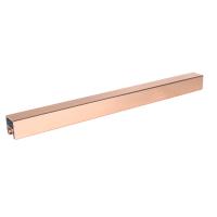 China AA6063 Aluminum U-Channel Profile Tempered Glass Frameless Railing Handrail 40x40mm for 10-18mm Glass for sale