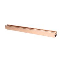China AA6063 Aluminum U-Channel Profile Tempered Glass Frameless Railing Handrail 40x40mm for 10-18mm Glass for sale