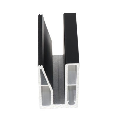 China Aluminum U Channel Profile for 6-12mm Frameless Glass Railing Balustrade W45xH80mm for sale