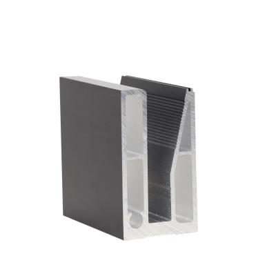 China Aluminum U Channel Profile for Frameless Tempered Glass Railing Balustrade 10-13mm for sale