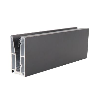 China Aluminum Glass Railing Profile U Channel Clamp 60x110mm for 10-18mm Glass Balustrade for sale