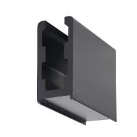 China Aluminum U Channel Glass Railing Profile 32x80mm for Frameless Fence Handrail for sale