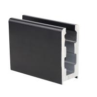 China Aluminum U Channel Profile for Glass Railing 32mm x 80mm for 10-18mm Glass Balcony Fence for sale
