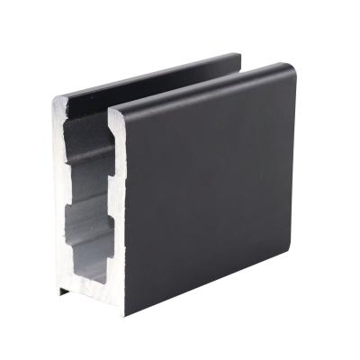 China Customizable Aluminum U Channel for Glass Balustrade 10-18mm 80x32x20mm for sale
