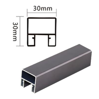 China Aluminum Glass Railing for Staircase Custom Color 30x30mm Balustrade Handrail for sale
