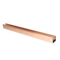 China Grey Aluminum Alloy Glass Stair Balustrade 40x40mm Frameless Handrail for 10-18mm Glass for sale