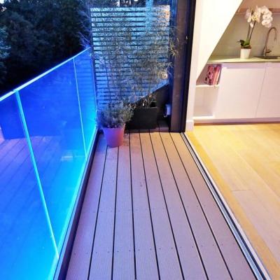 China Aluminium Alloy Glass Balustrade U Channel 60x110mm for 12-16mm Laminated Tempered Glass Handrails for sale
