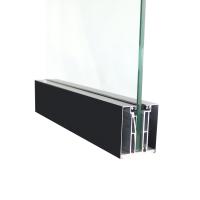 China Aluminum Alloy Glass Handrail U Channel Profile W86xH101mm for 12-17mm Glass for sale