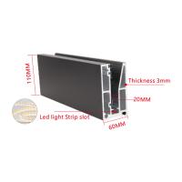China Aluminum U Channel Profile for Glass Railing 60x110mm 3mm Thickness 5-10 Year Guarantee for sale