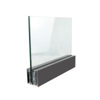 China Aluminum U Channel Glass Railing 86x101mm for 12-17mm Frameless Glass Balcony for sale