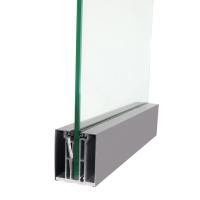 China Aluminum U Channel Glass Railing 86x101mm for 12-17mm Frameless Glass Balcony for sale