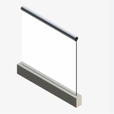 China Aluminum Glass Railing U Channel 2.5mm Thickness for 12-17mm Glass Balcony for sale