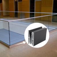 China Minimalist Aluminum U Channel Glass Balustrade 60x110mm for Handrails Balcony Railing 3mm Thickness for sale