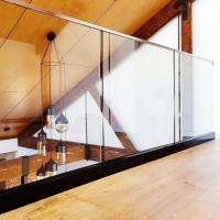 China Aluminum U Channel Glass Railing Base Profile for 12-17mm Glass Balustrade W86xH101mm for sale