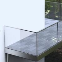 China Aluminum U Channel Glass Railing Base Profile 3.6m W86 H101mm for 12-17mm Glass for sale